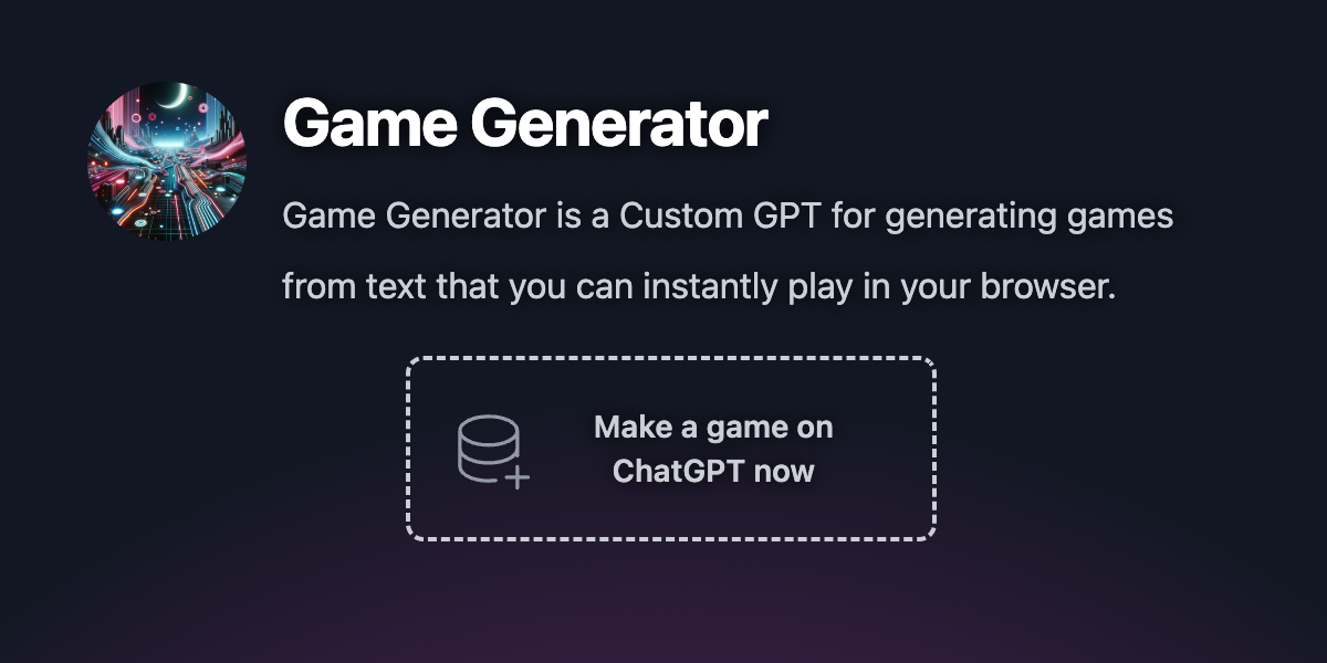 Game Generator